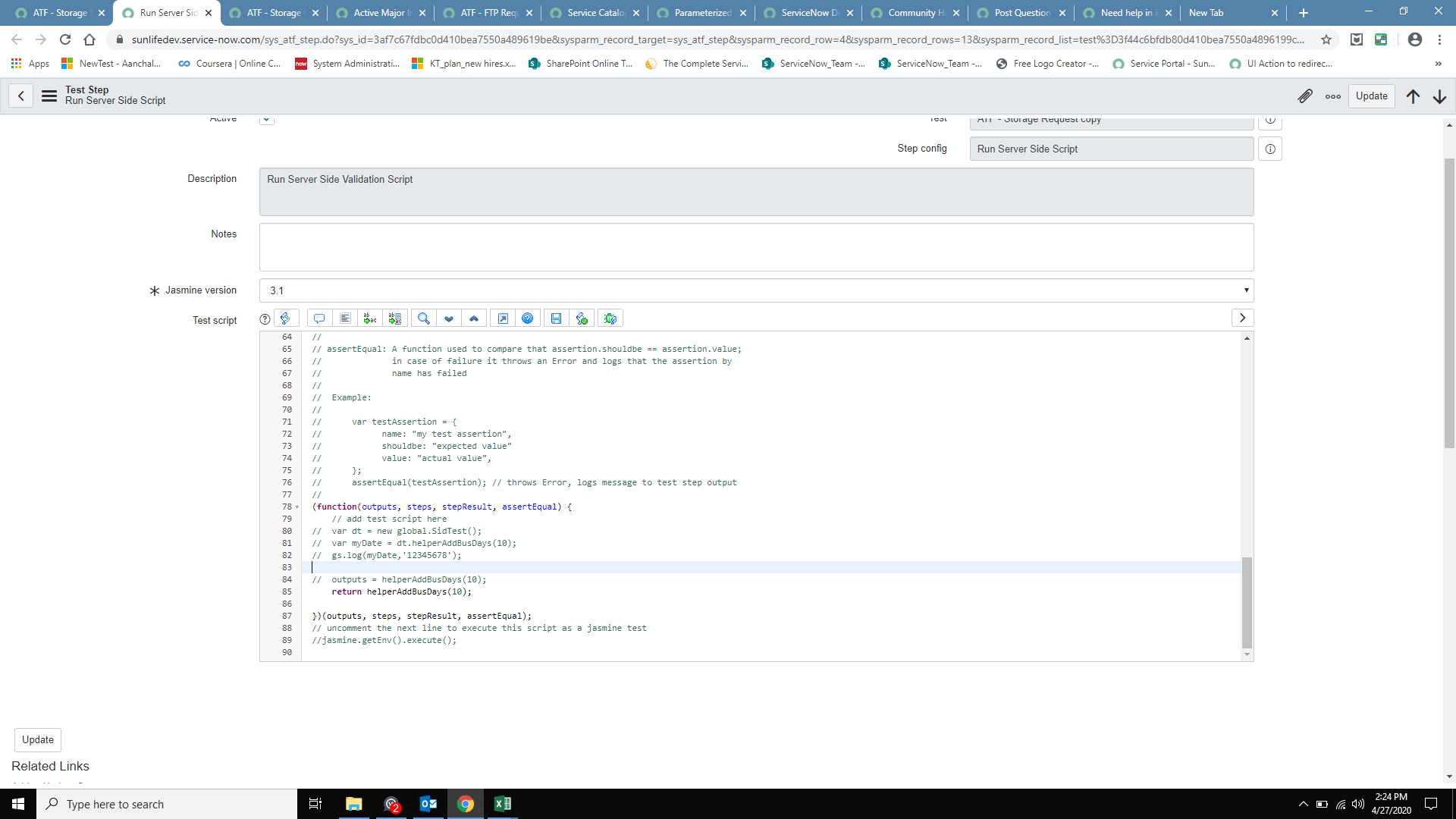 Need help with ATF run server script step - ServiceNow Community